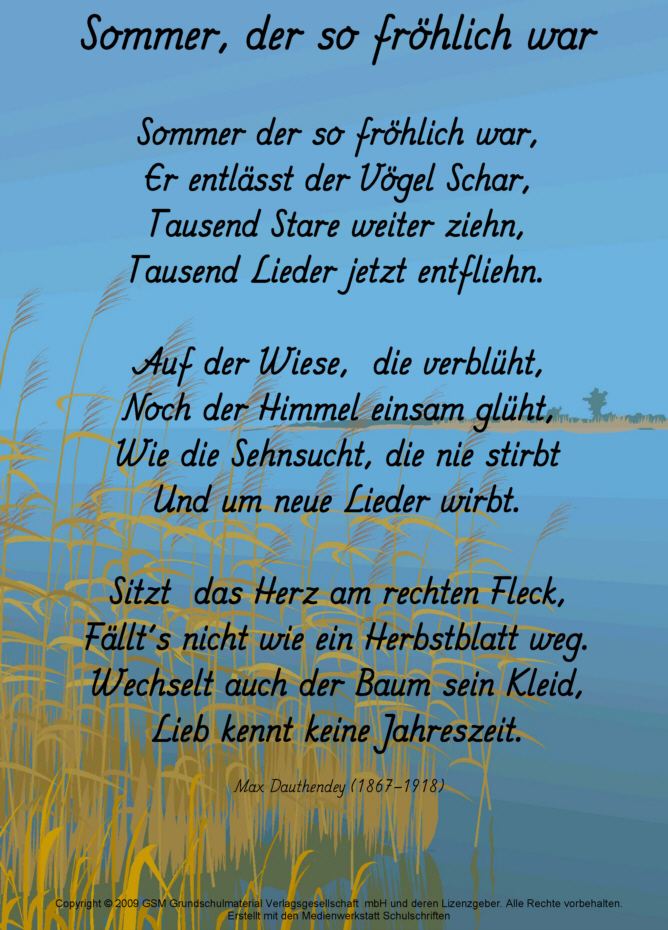 Sommer, der so fröhlich war (Max Dauthendey) - Medienwerkstatt-Wissen ...